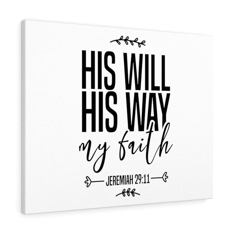 Express Your Love Gifts «His Will & Way My Faith Jeremiah 29:11», impression murale verset de la ...